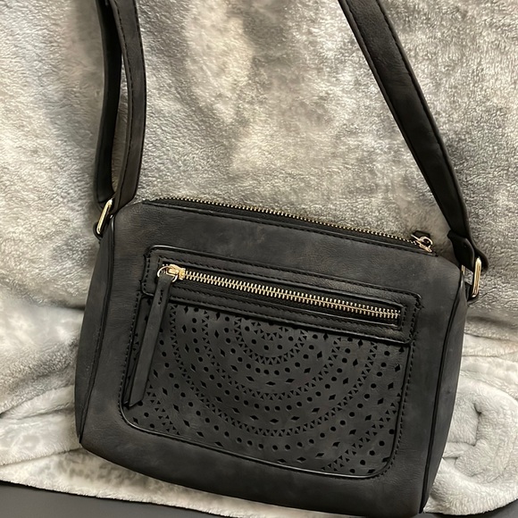 unbranded | Bags | Dusty Blue Sueded Crossbody | Poshmark
